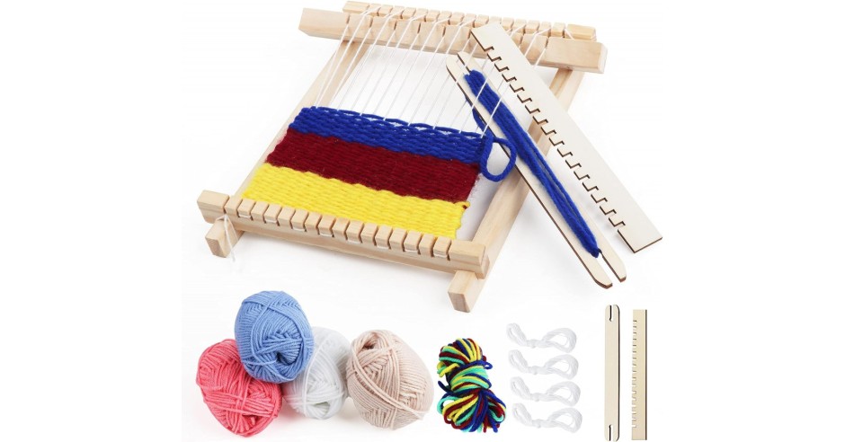 Set de tesut pentru copii, Set de razboaie din lemn 22 x 17 cm | arhiva ...