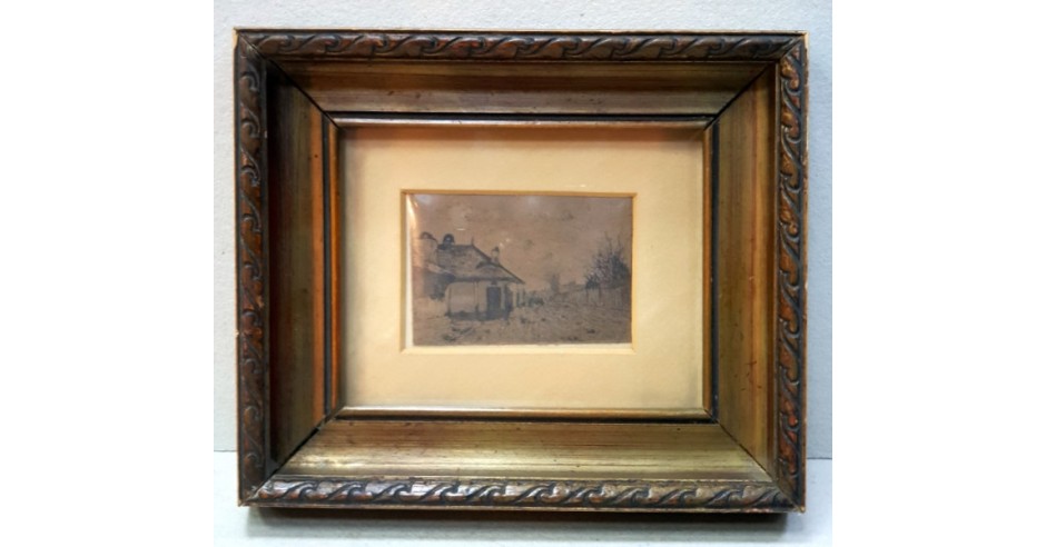 Arthur Mendel (1872-1945) - Casa la tara, Gravura | arhiva Okazii.ro