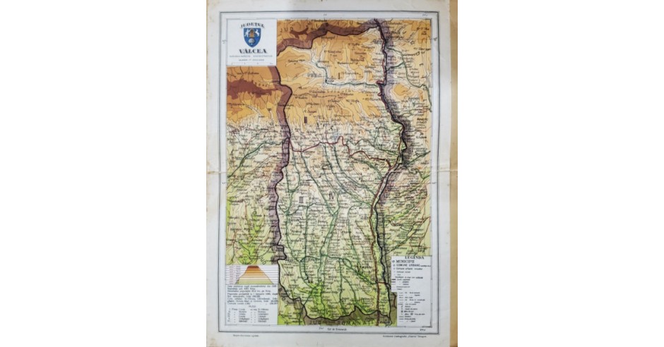 HARTA JUDETULUI VALCEA , DUPA NOUA IMPARTIRE ADMINISTRATIVA , SCARA 1: ...