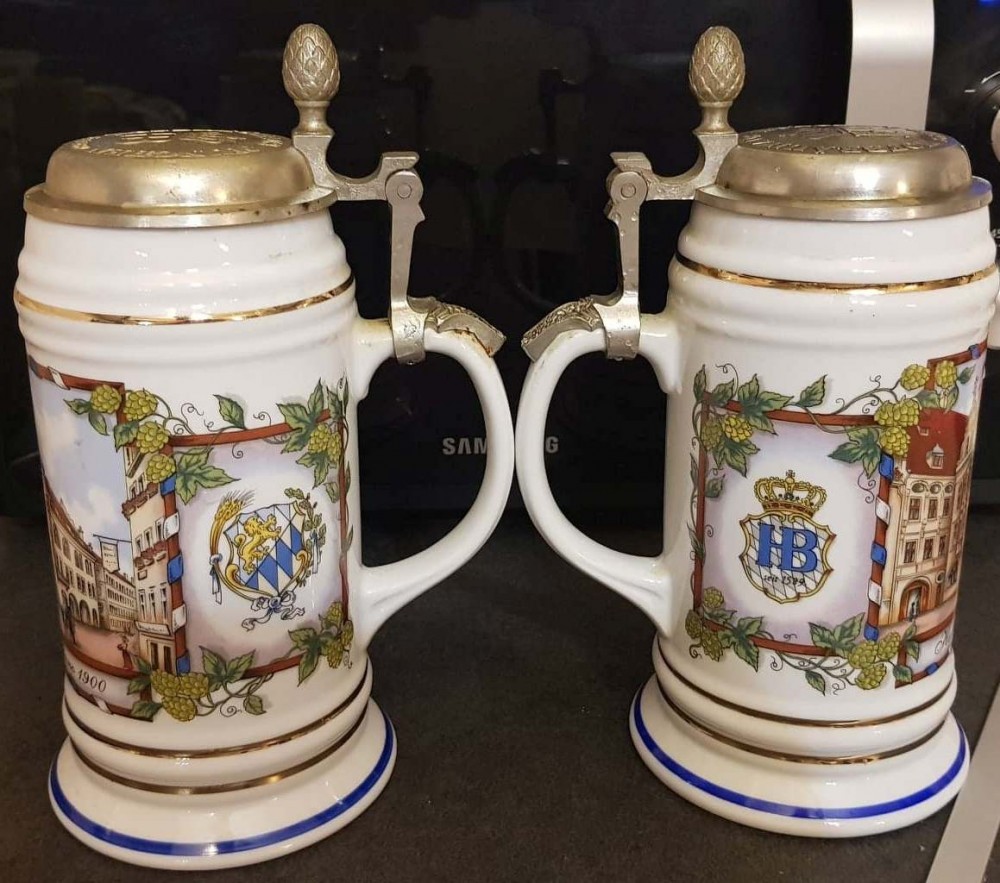 Doua halbe de bere de colectie editie limitata Germania HB Munchen ...