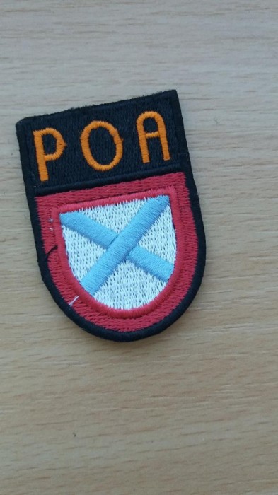 WW2 Ecuson Shield German SS Waffen ROA Rusisches Division | Okazii.ro