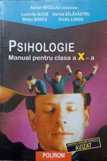 PSIHOLOGIE, MANUAL PENTRU CLASA A X-A-ADRIAN NECULAU, LUMINITA IACOB ...