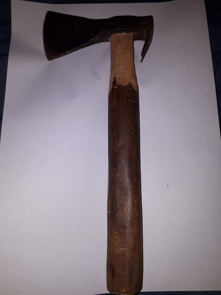 Topor vechi dulgherie fara fisuri fara sudura / facut de covaci / nu ...