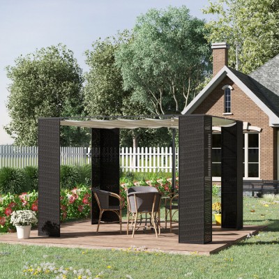 Foisorul Pergola de Gradina Outsunny 2,98x2,98m cu Copertina ...