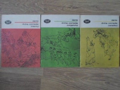 DIVINA COMEDIE. INFERNUL, PURGATORIUL, PARADISUL VOL.1-3 IN ROMANESTE ...