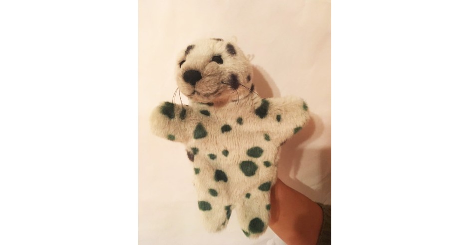 Marioneta pui de foca, papusa de mana, teatru de papusi copii | arhiva ...