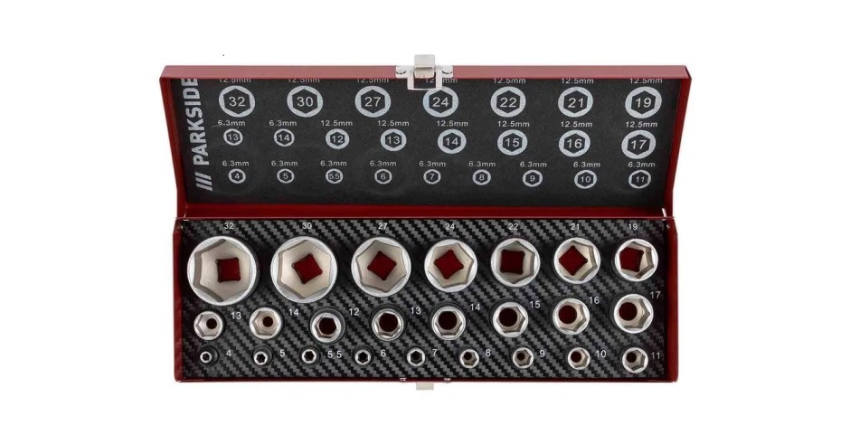 Trusa Set de chei tubulare cutie metalica Parkside | arhiva Okazii.ro