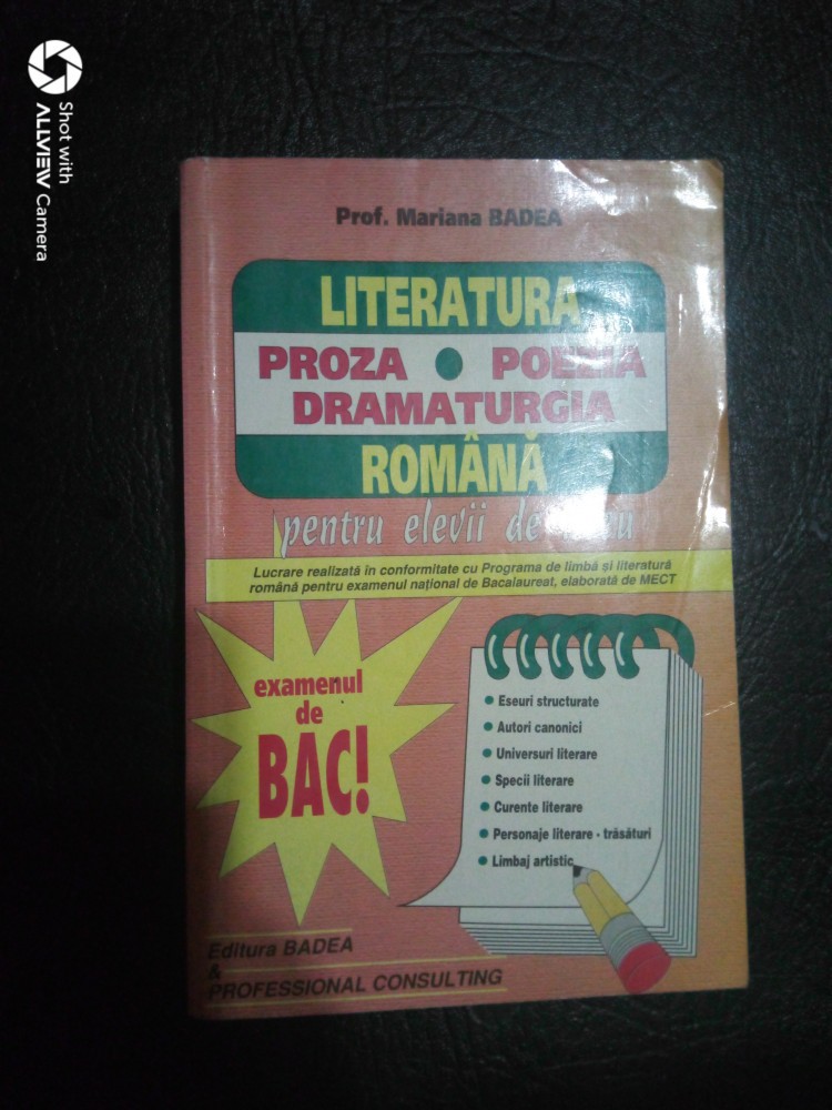 Literatura romana pentru elevii de liceu-Prof,Mariana Badea | arhiva ... Literatura romana pentru elevii de liceu-Prof,Mariana Badea | arhiva ...