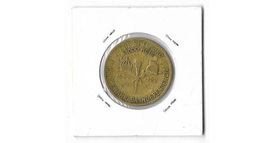 Moneda 1000 reis 1922, aniversara - Brazilia | arhiva Okazii.ro