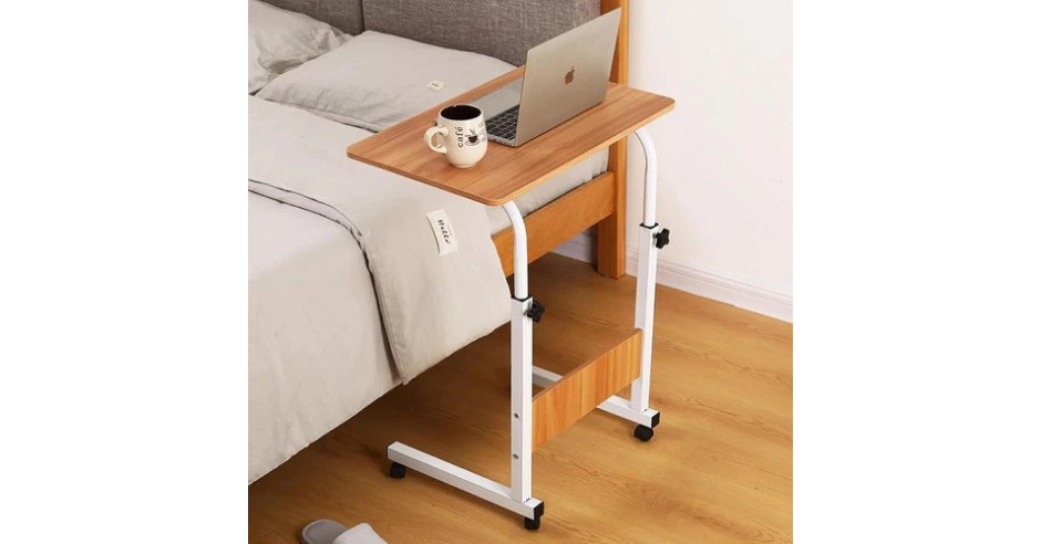Masuta pentru laptop sau mic dejun cu inaltime reglabila LEMN | Okazii.ro