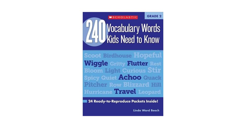 240 Vocabulary Words Kids Need to Know: Grade 2: 24 Ready-To-Reproduce ...