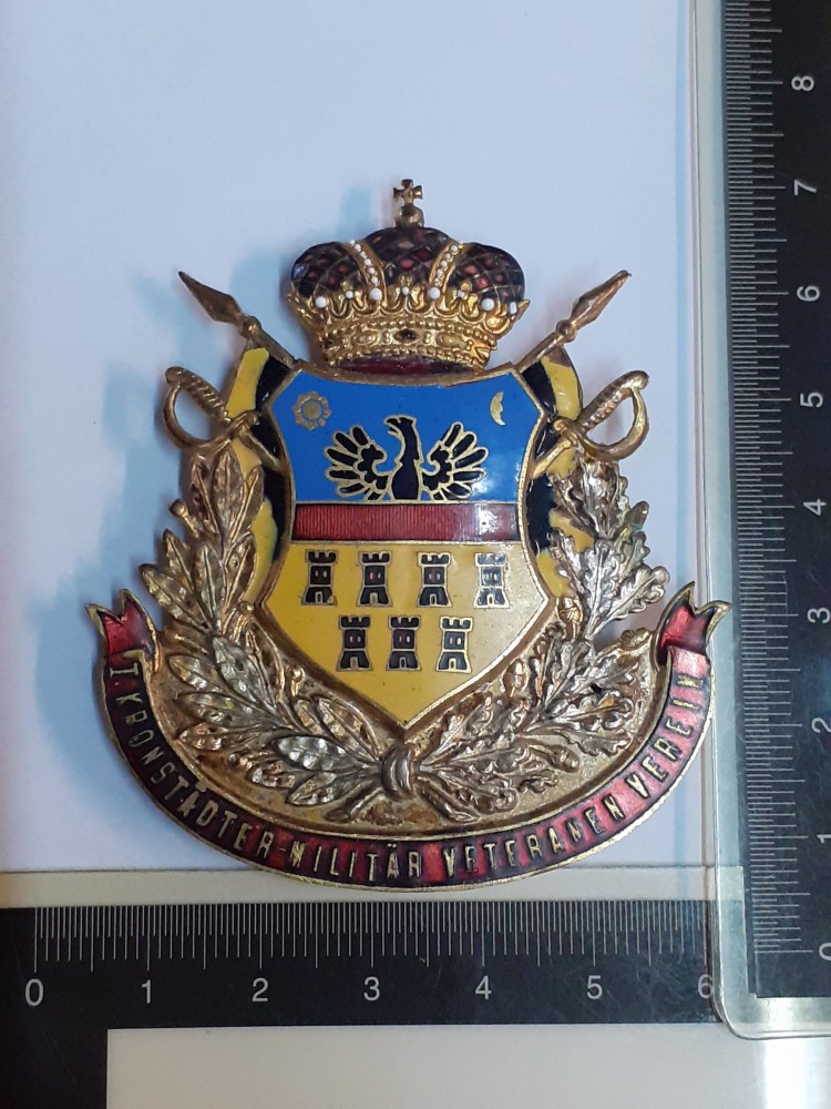 Insigna Asociatia Veteranilor Militari din Brasov, Austro-Ungaria, RARA ...