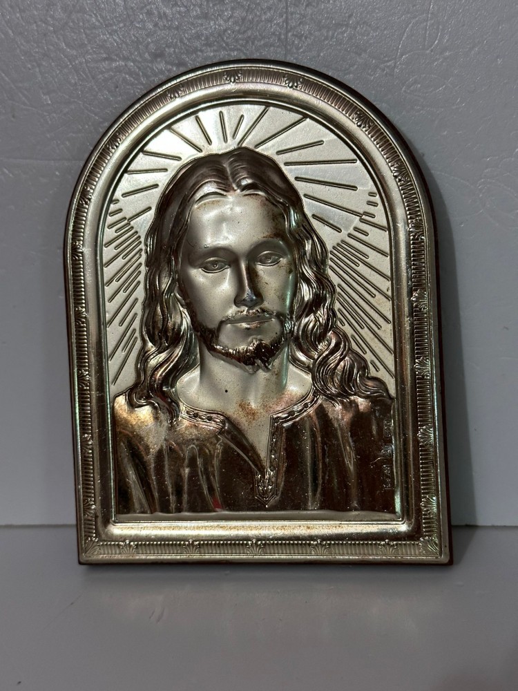ICONITA IISUS - ARGINT 925 - Icoana mica - 12 x 9.5 cm - Deosebita ...