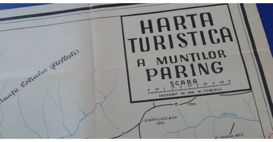 myh 63 - 85 - HARTA TURISTICA - MUNTII PARANG - PIESA DE COLECTIE ...
