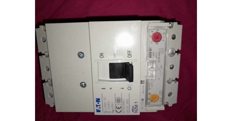 INTRERUPATOR AUTOMAT TRIFAZAT 3P DE 80A NZMB1-A80 ,SWITCH ,HEBLU,USOL ...