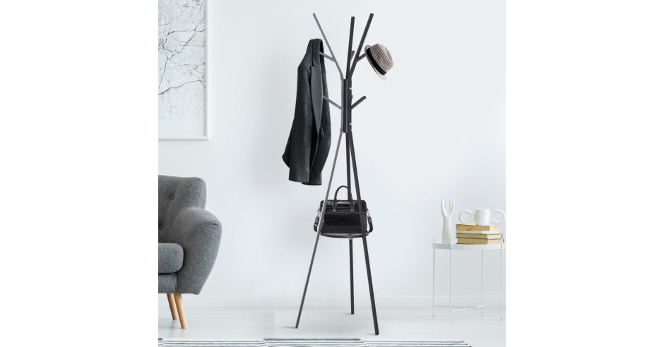 HomCom cuier design pom, 45x45x180 cm, metal negru | AOSOM RO | arhiva ...