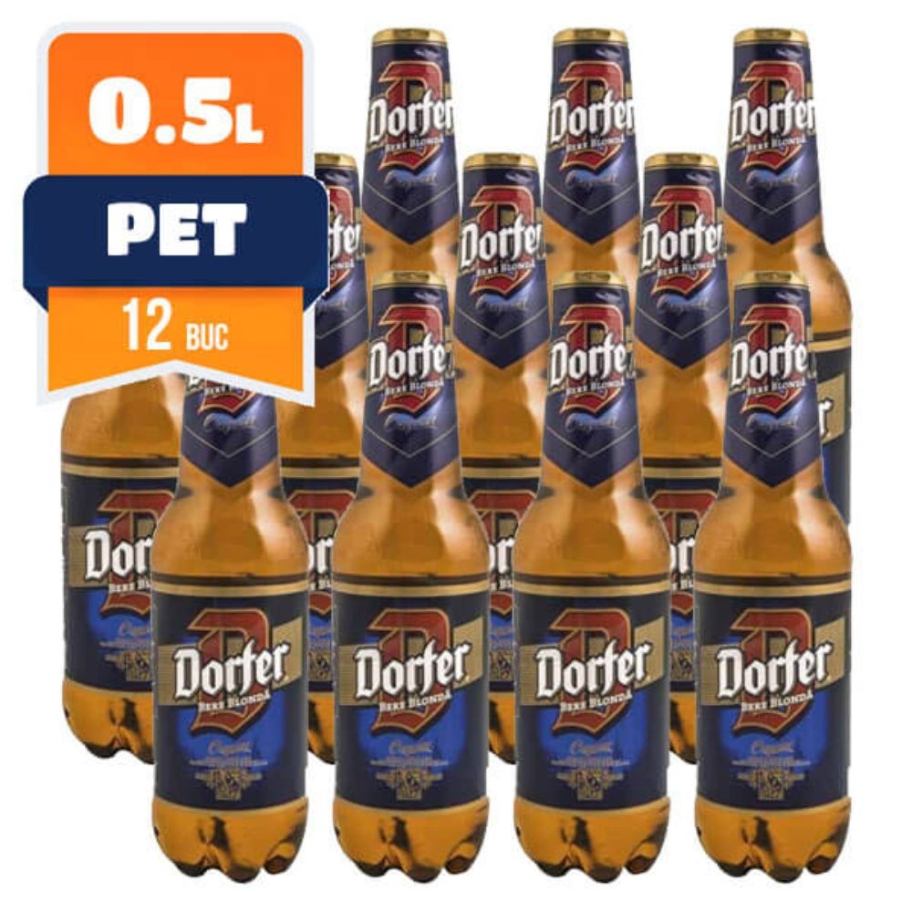 Bere Blonda Dorfer 0.5 L, 12 Buc/Bax, PET, Bere Blonda, Bere cu Alcool ...