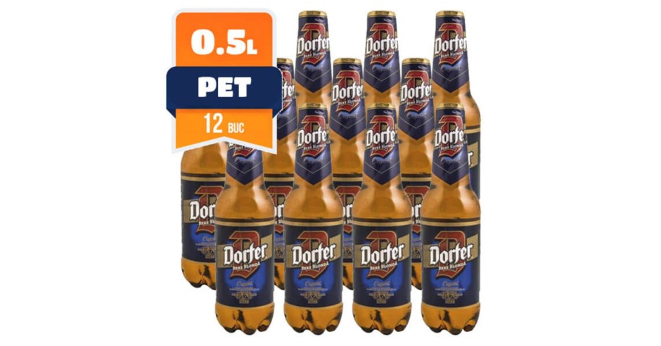 Bere Blonda Dorfer 0.5 L, 12 Buc/Bax, PET, Bere Blonda, Bere cu Alcool ...