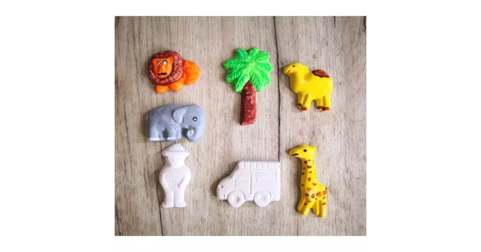 Set figurine de pictat, din ipsos, animale safari | arhiva Okazii.ro