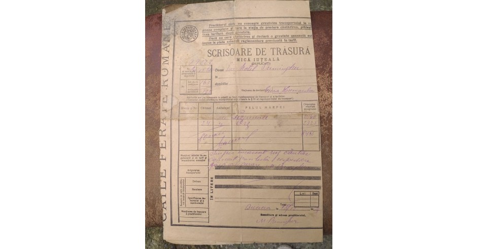 AMS# - SCRISOARE DE TRASURA 1928, timbru fix 20 lei, CFR | Okazii.ro