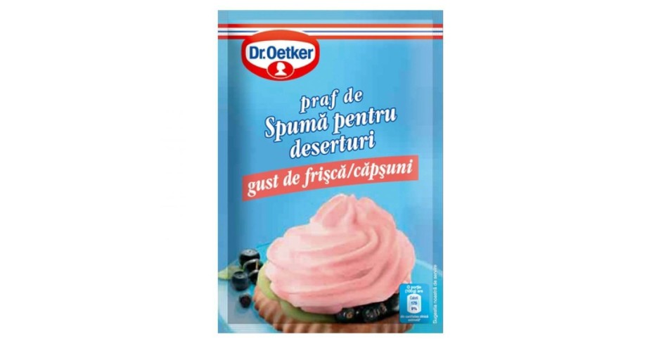 Praf de Spuma Dr.Oetker, 48 g, Frisca si Capsuni, Praf de Spuma pentru ...