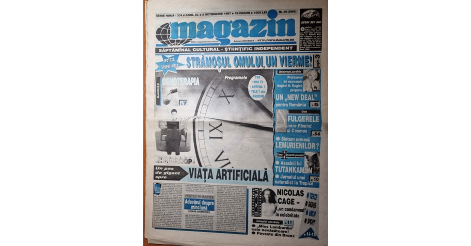 Magazin 2 octombrie 1997-art nicolas cage,tutankamon,pavarotti,anghel n ...