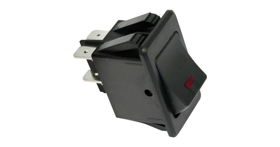 Intrerupator auto carpoint 12v 35a cu led rosu 20,40 x 35,20mm cu 4 ...