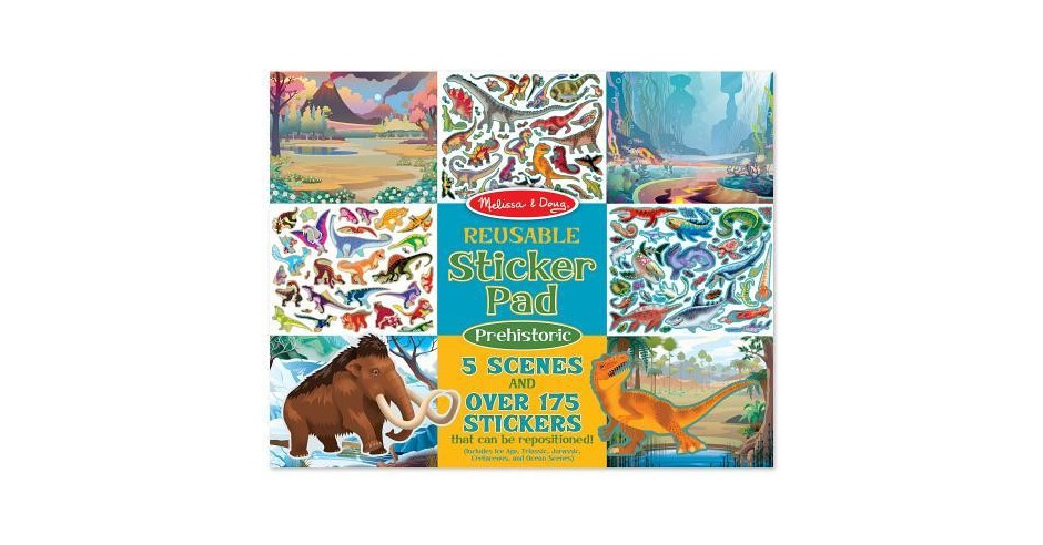 Reusable Sticker Pad - Prehistoric Reusable Sticker Pad - Prehistoric ...