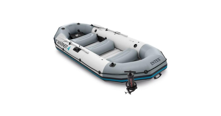 Set barca gonflabila / pneumatica Intex 68376 Mariner 4, pentru 4 ...