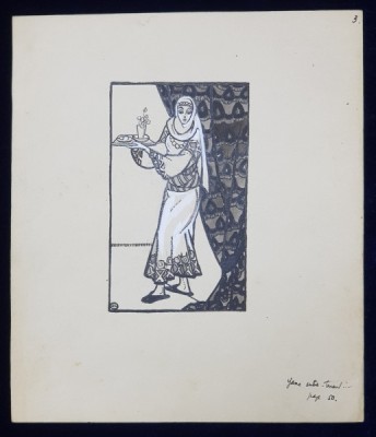 LUCRETIA MIHAIL SILION , ILUSTRATIE DE CARTE , PERIOADA INTERBELICA ...