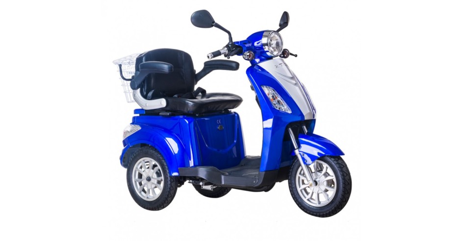 Tricicleta Electrica Z-Tech ZT-15 Albastru, cu Motor 900W, Acumulator ...