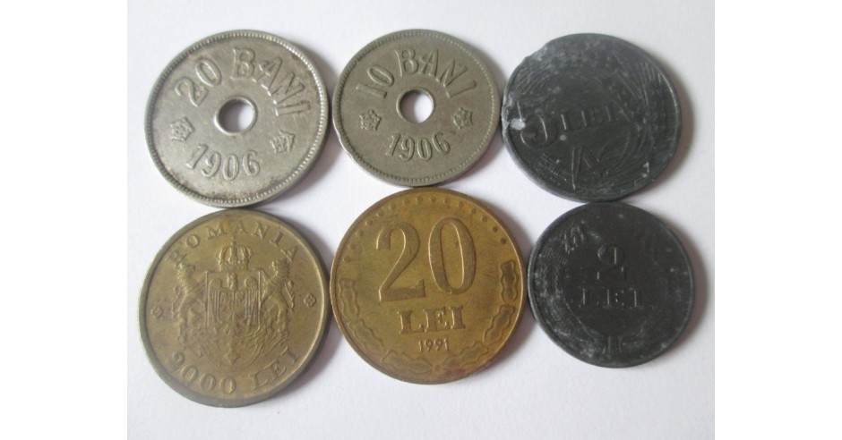 Lot 6 monede romanesti,vedeti imaginile | arhiva Okazii.ro