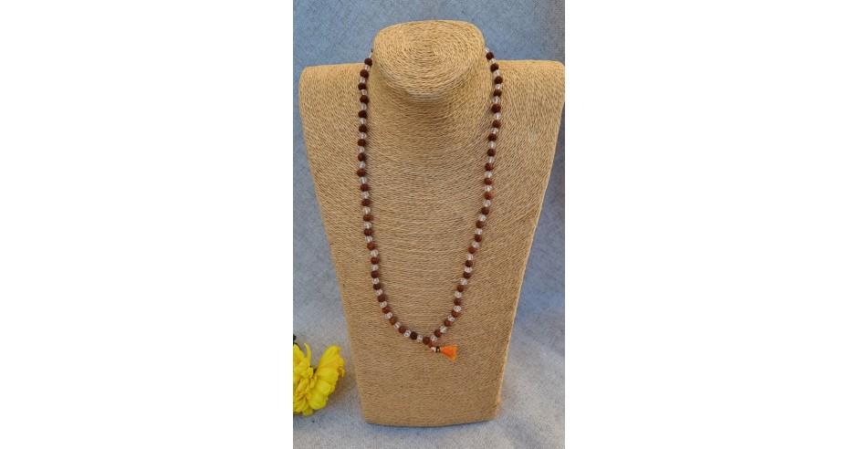 MATANII MALA DIN SEMIN?E DE RUDRAKSHA ?I CRISTALE | arhiva Okazii.ro