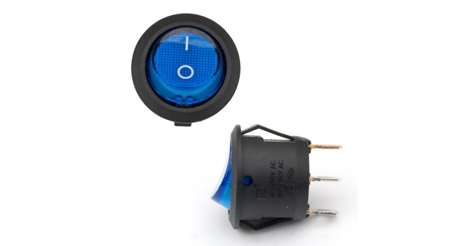 Intrerupator auto bestautovest rotund albastru 20ah 12v cu 2 pozitii ...