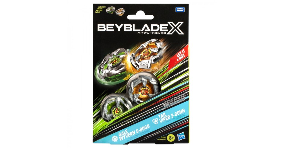 BEYBLADE X PACHET DUO TAIL VIPER 3-80HN SI GALE WYVERN 5-80GB, Hasbro ...