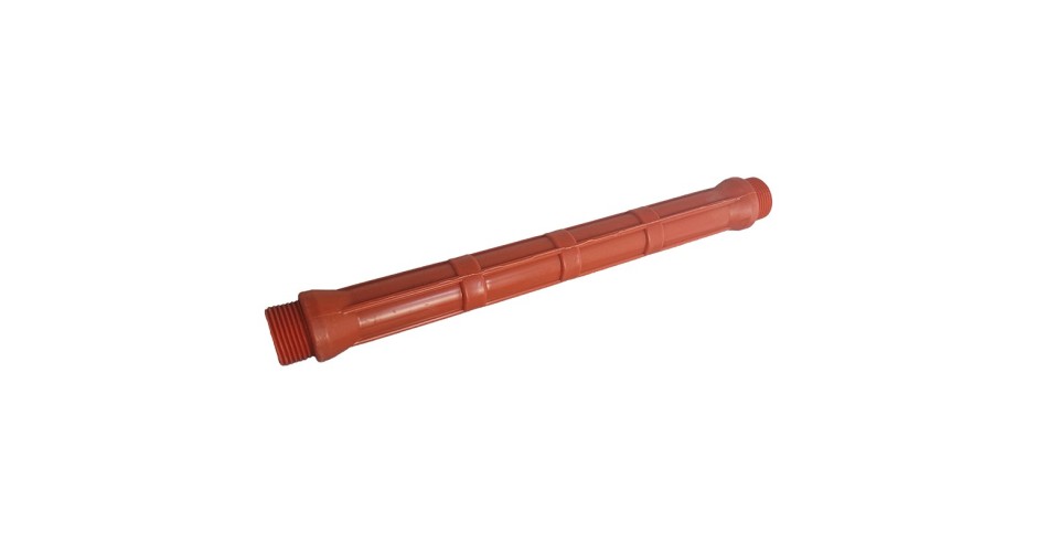 Teava din PVC pentru prelungire, filetata la ambele capete, portocaliu ...