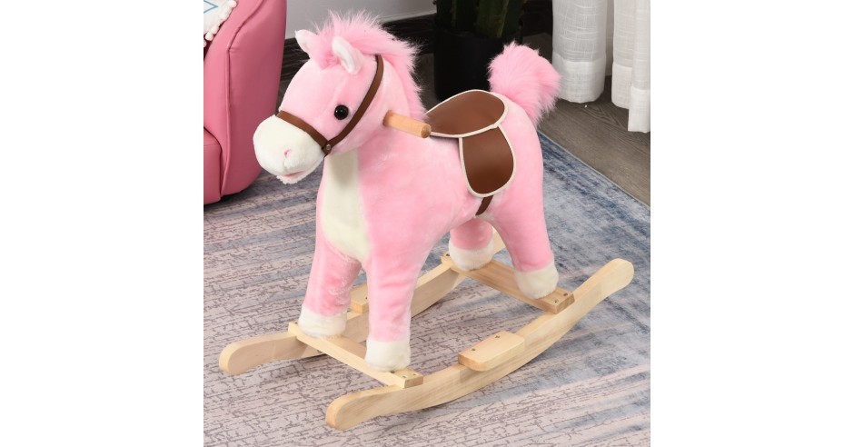 HOMCOM Cal tip Balansoar Jucarie cu Sunete Realiste leagan pentru Copii ...