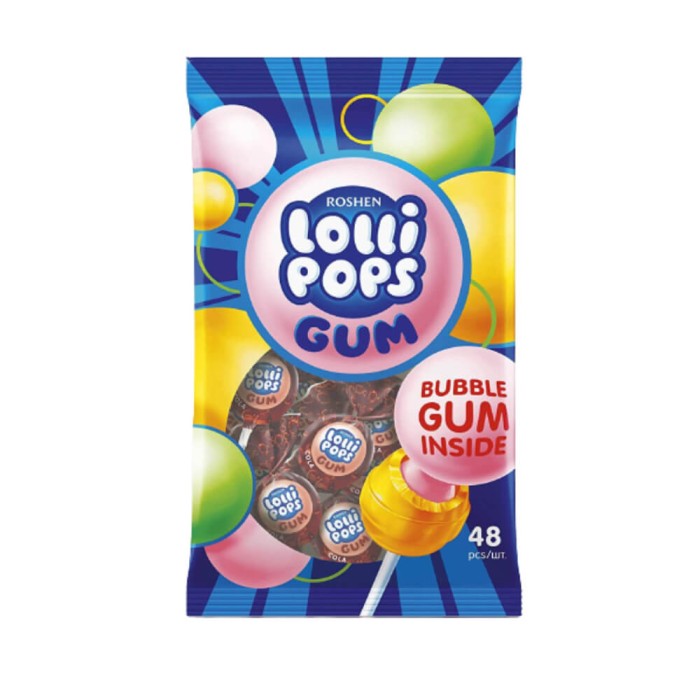 Acadele cu Gust de Cola si Bubble Gum 48 Buc Roshen Lolli Pops, 920g ...