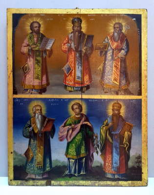 Sf. Ioan, Sf. Vasilie, Sf. Grigorie, Sf. Doroftei, Sf. Trifon si Sf ...