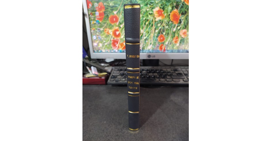 Filippo Gramatica, Principii de drept penal subiectiv, București 1934 ...