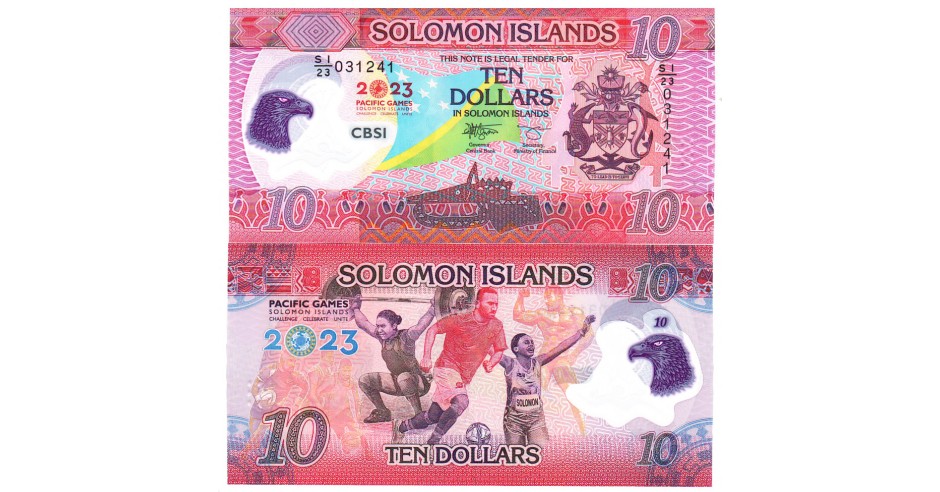 Insulele Solomon 10 Dolari 2023, Bancnota Comemorativa P-39, Polimer ...