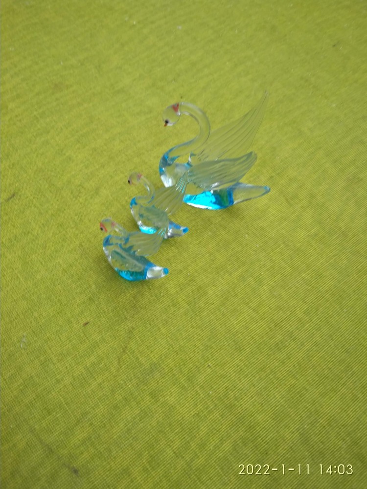 Sticla Murano, lebada cu pui, figurine, piese de colectie | arhiva ...