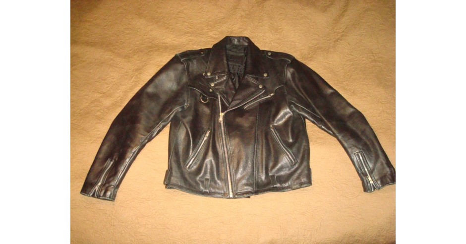 Geaca barbati, piele naturala de bovina/Moto/Motor/Rock/Rocker/Clasic ...