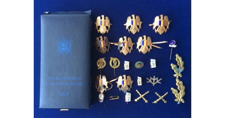 Insigne militare - Insigne Romania - Lot diferite insigne ?i efecte ...
