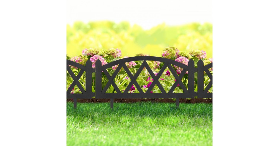 Bordura ornamentala pentru ronduri de flori gard - extensibil, 59,5 x ...