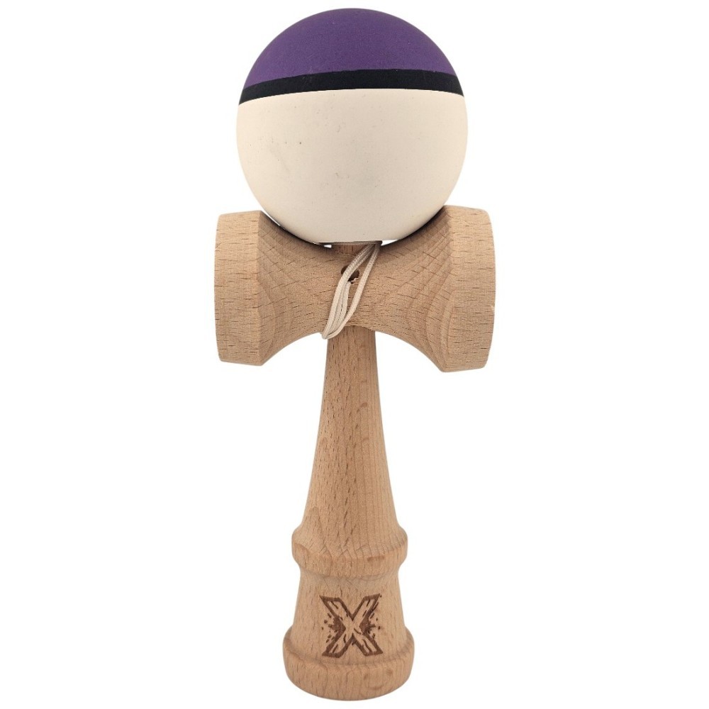 Kendama X Originala, Profesionala, Cyrax, din Lemn, Rubber Grip, 18 cm ...