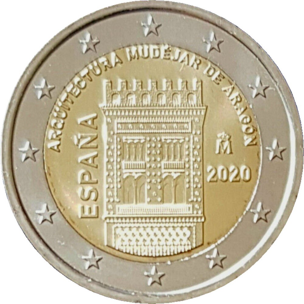 NOU - Spania moneda comemorativa 2 euro 2020 - Aragon UNESCO - UNC ...