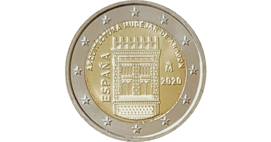 NOU - Spania moneda comemorativa 2 euro 2020 - Aragon UNESCO - UNC ...
