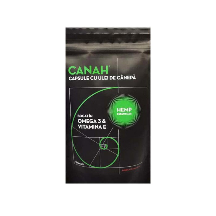 Capsule cu Ulei de Canepa 180 capsule Canah, CANAH INTERNATIONAL ...