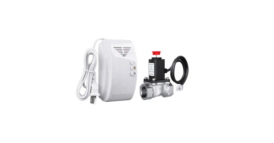 Kit detector gaze naturale, GPL si gaze de carbune 220V cu electrovalva ...